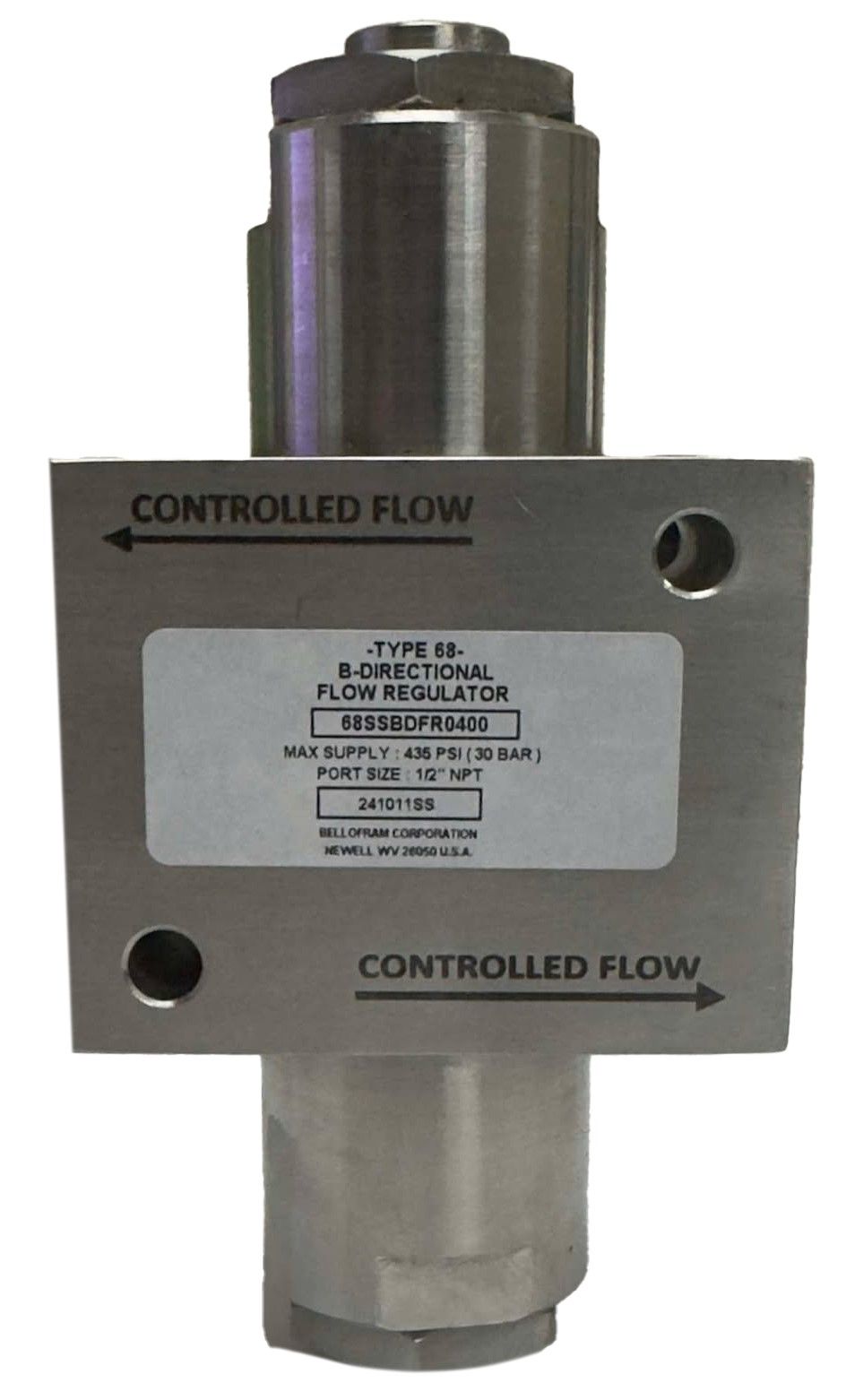 Type 68SS - Stainless Steel Bi-Directional Flow Regulator